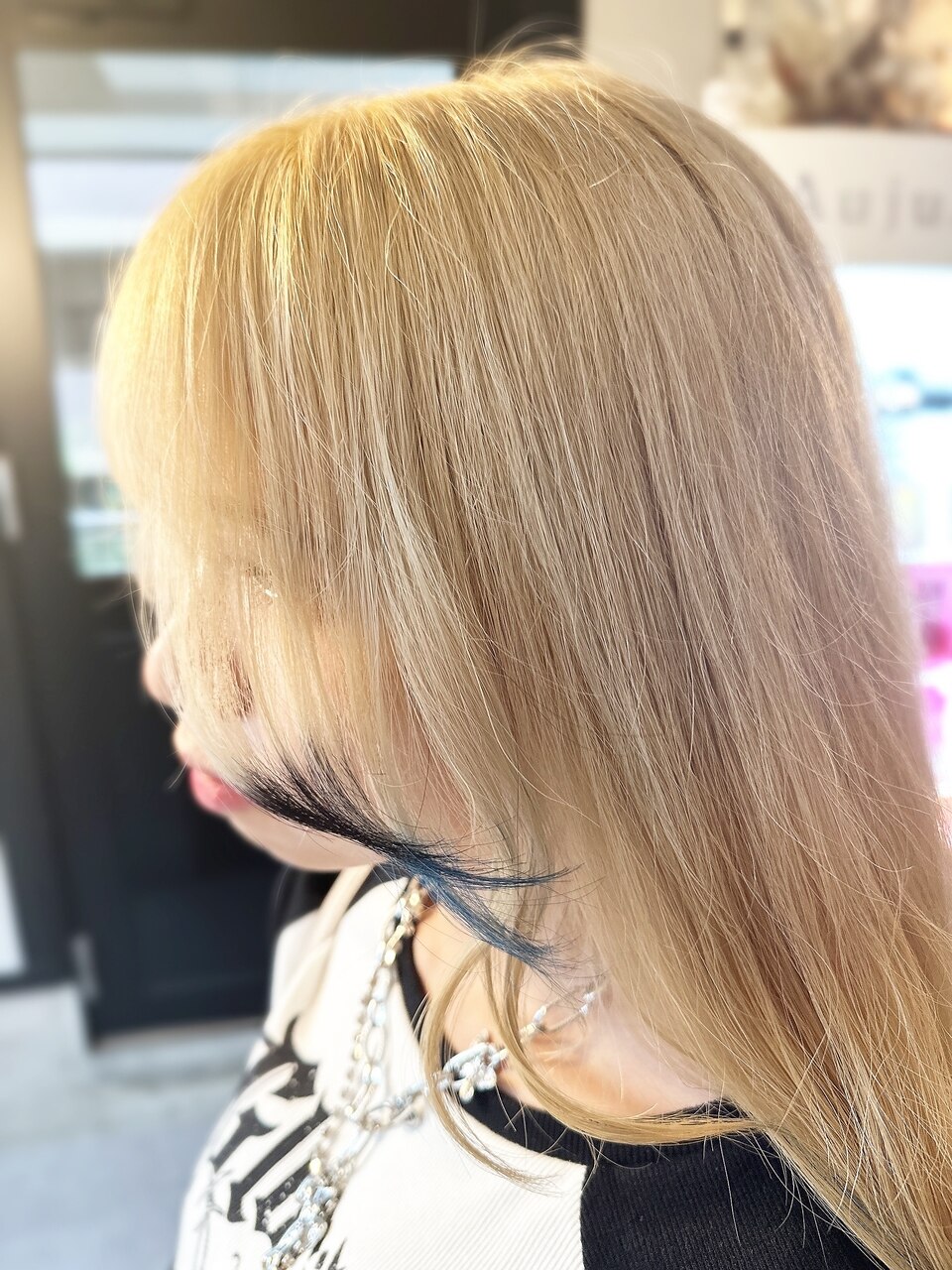 ミルクティーベージュ#裾カラー#ホワイトミルクティー#髪質改善 ミルクティーベージュ#裾カラー#ホワイトミルクティー#髪質改善