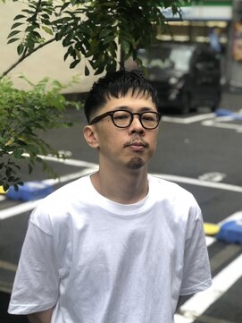 【LUDLOW BLUNT】クロップヘア おしゃれメガネ男子 黒髪：L190371302｜ルドローブラントオオサカ(LUDLOW BLUNT ...