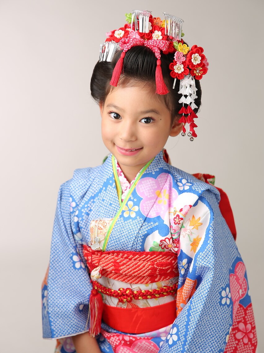 七五三着物☆華やか日本髪アップスタイル☆ツヤツヤ日本髪 七五三着物☆華やか日本髪アップスタイル☆ツヤツヤ日本髪