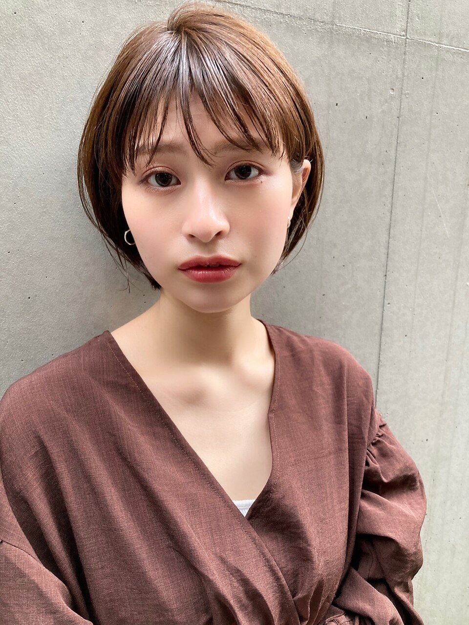 丸みショートくびれボブひし形ショート似合せカット40代50代 丸みショートくびれボブひし形ショート似合せカット40代50代